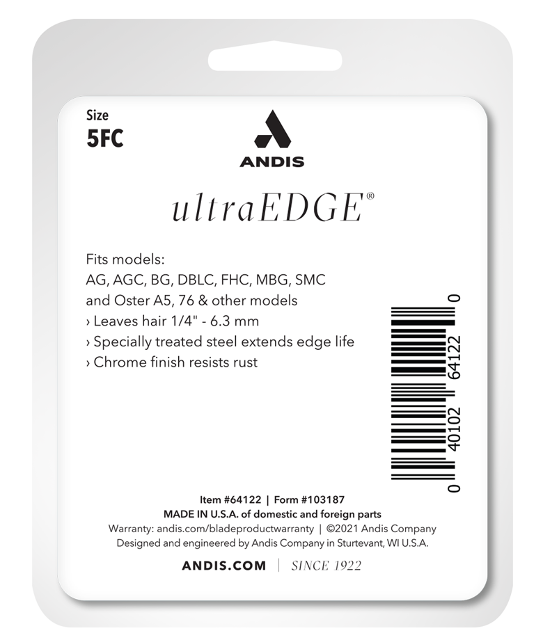 Andis UltraEdge Size 5FC Blade - 6.3mm – AllGroom