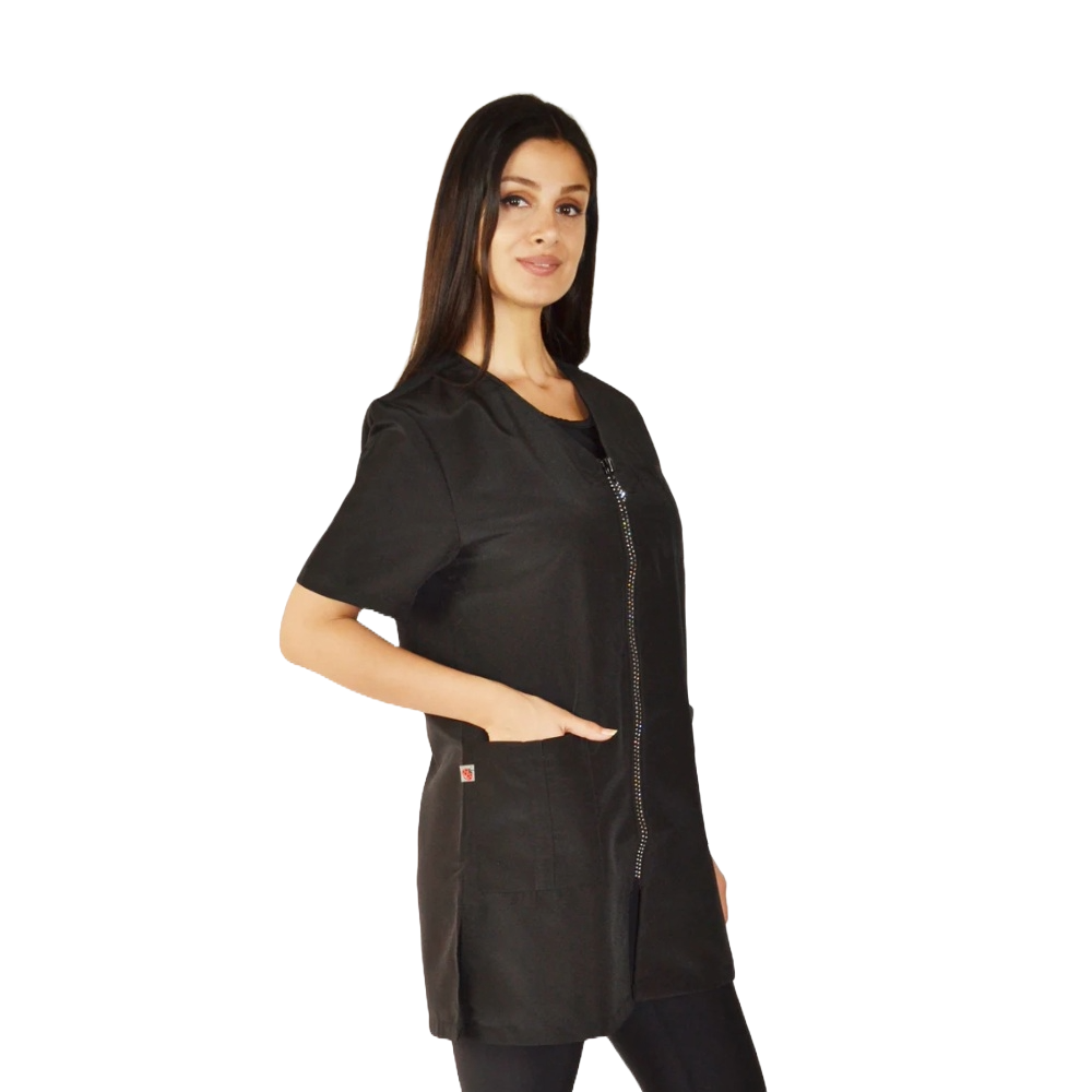 Ladybird Line Rhinestone Zipper Jacket - Black – AllGroom