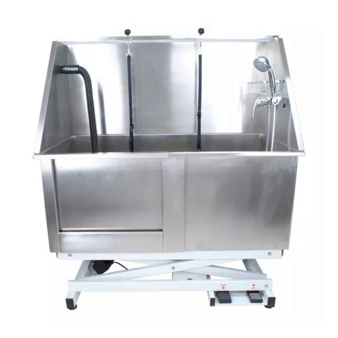 Stainless Steel Electric Lift Bath Tub with Sliding Door 1.4m - 1.7m ...